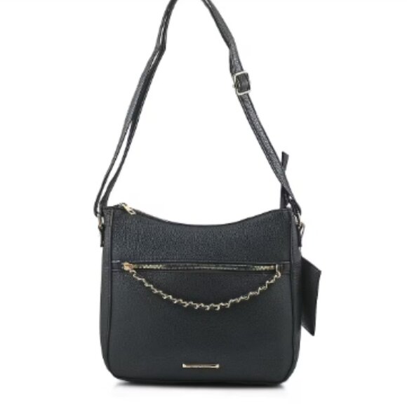 Alexis Bendel | Bags | Alexis Bendel Black Faux Leather Shoulder Bag ...